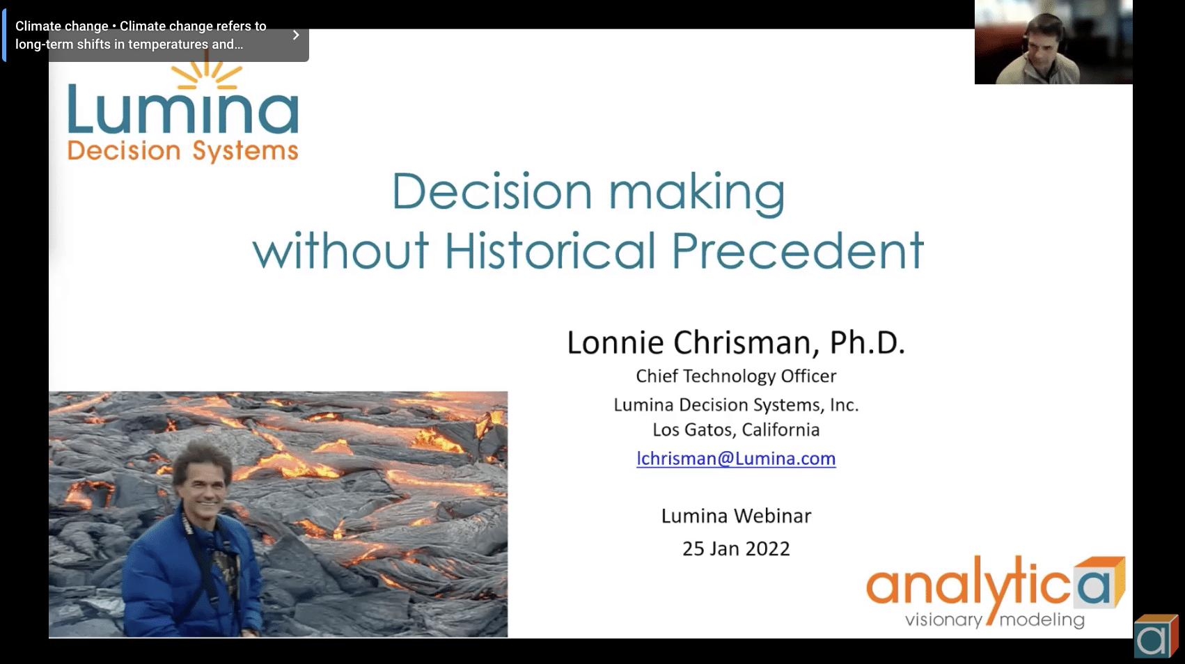 Decision making when there is little historic precedent | Analytica - Visionary Modeling